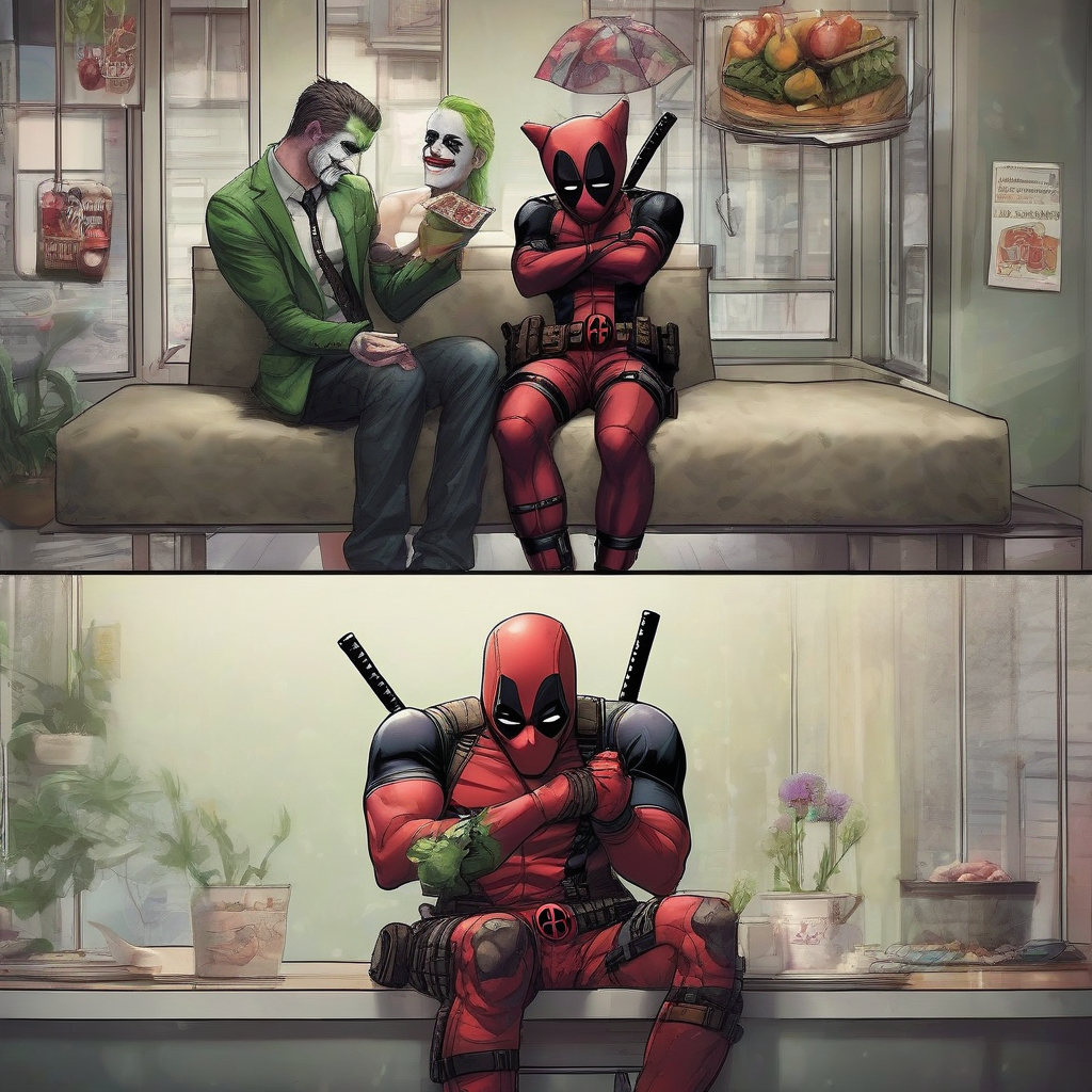 deadpool and joker couple high quality realistic dark humor - Galerie ...