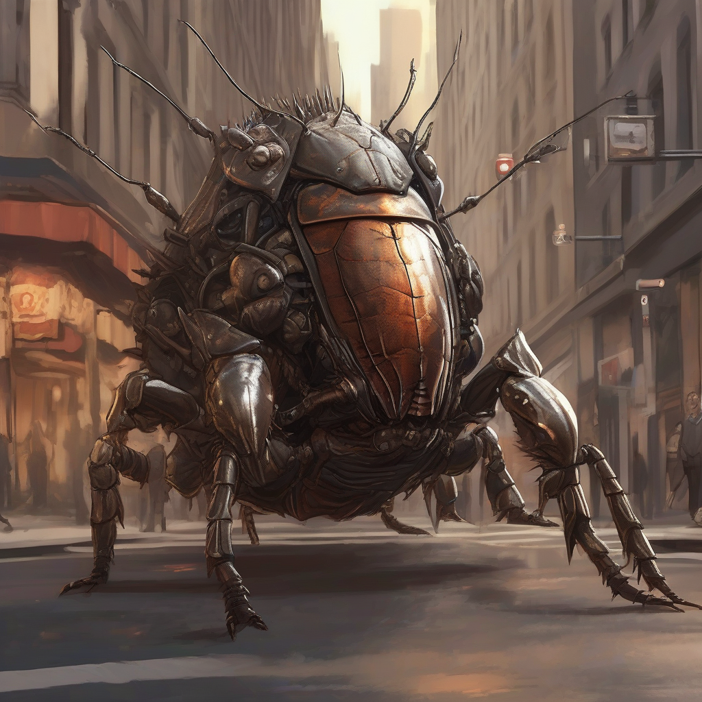a giant ugly cockroach explodes in the city - Discover & Share - Free ...